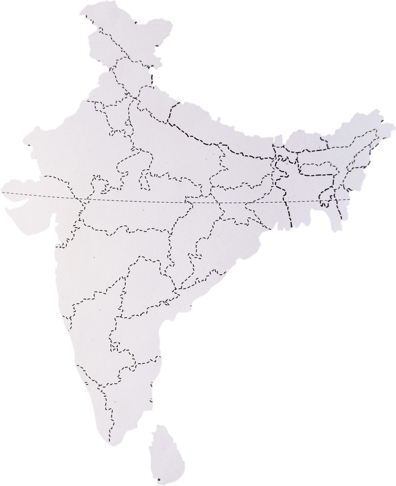India Map With States And Capitals Black And White