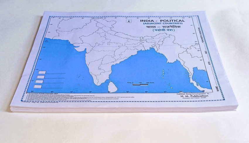 India Political Map Paper Print Maps Posters In India