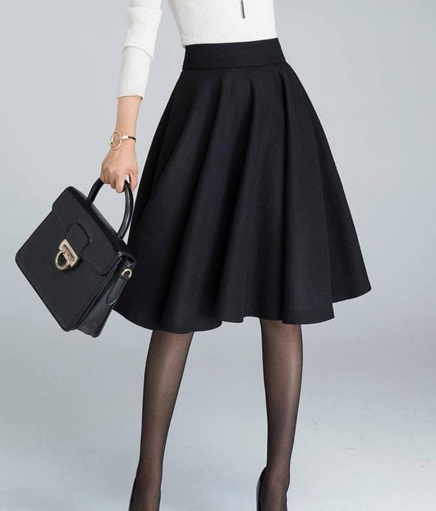 HRJ CREATION Solid Women A line Black Skirt Buy HRJ CREATION Solid Women A line Black Skirt Online at Best Prices in India Flipkart