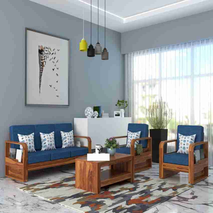 Wopno Furniture Sheesham Wooden 5 Seater Sofa set for living Room Wooden Sofa Fabric 5 Seater Sofa Price in India Buy Wopno Furniture Sheesham Wooden 5 Seater Sofa set for