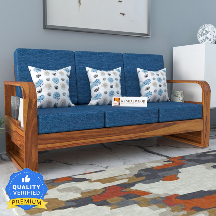 Kendalwood Furniture Solid Wood 3 Seater Wooden Sofa set for living Room Furniture Fabric 3 Seater Sofa Price in India Buy Kendalwood Furniture Solid Wood 3 Seater Wooden Sofa set for