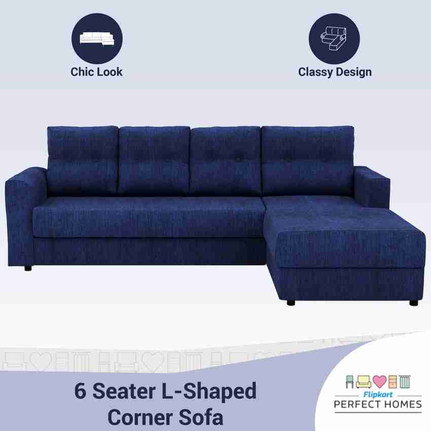 Flipkart Perfect Homes Vista RHS Fabric 6 Seater Sofa