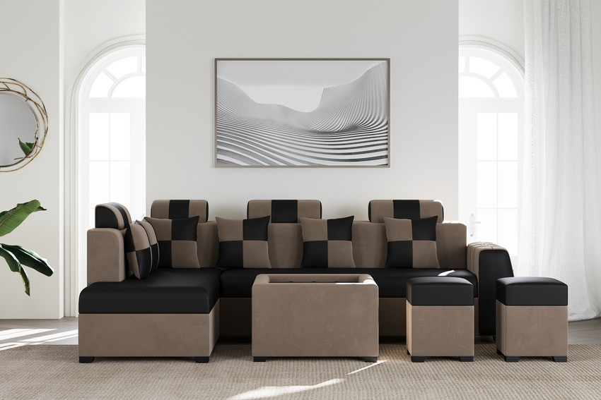 Flipkart Perfect Homes Jupiter L Shape LHS Fabric 8 Seater Sofa Price in India Buy Flipkart Perfect Homes Jupiter L Shape LHS Fabric 8 Seater Sofa online at Flipkart