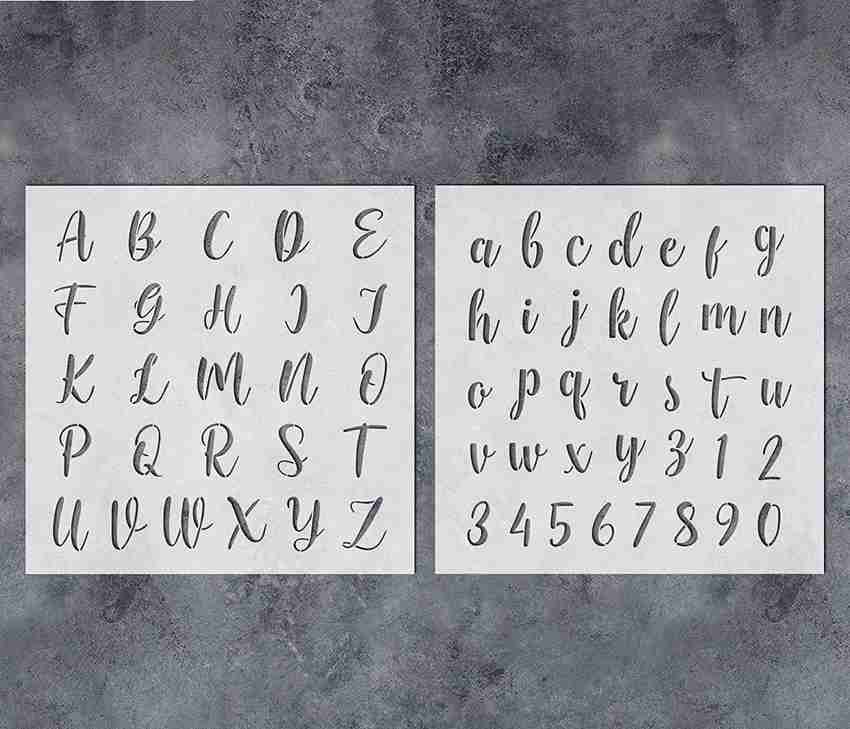 Cursive Letter Stencils