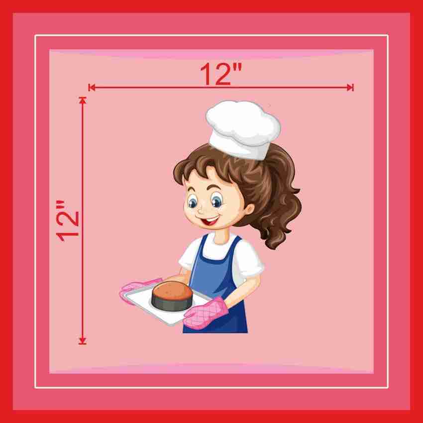 Girl Pastry Chef Cartoon