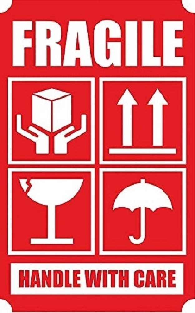 Handle With Care Umbrella Symbol Fragile Handle With Care Red Bold