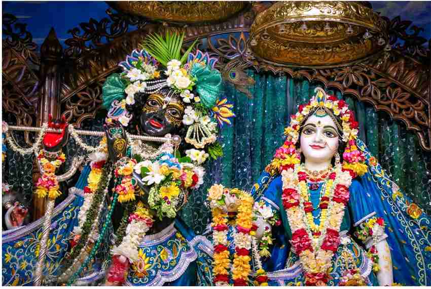 Iskcon Temple Radha Krishna Wallpaper Sri Radha Madhava Close Up