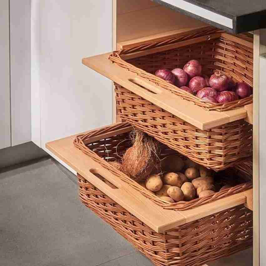 Kitchen wicker baskets store