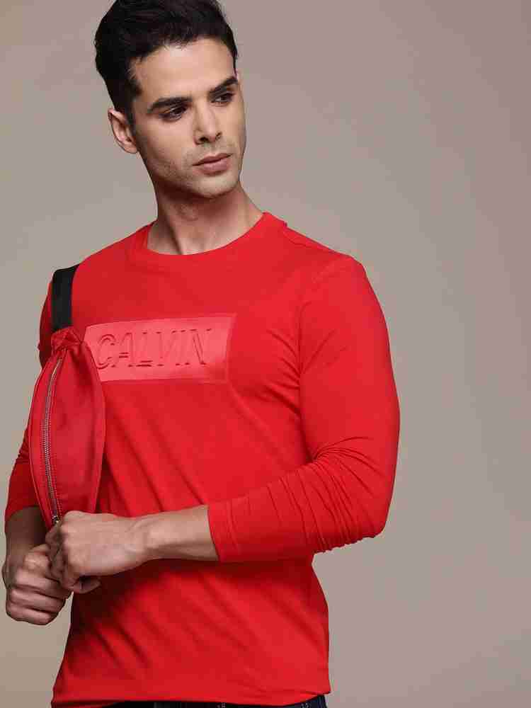 Calvin Klein Jeans Solid Men Crew Neck Red T Shirt Buy Calvin Klein Jeans Solid Men Crew Neck Red T Shirt Online at Best Prices in India Flipkart