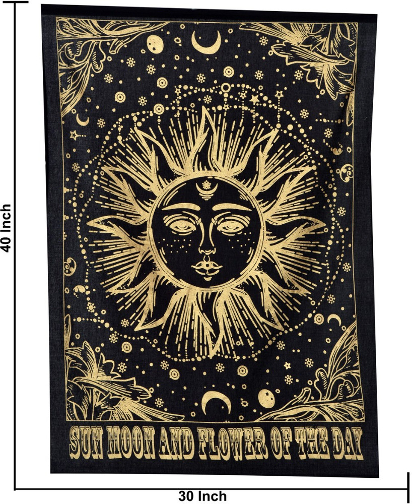 Hippie Art Sun And Moon