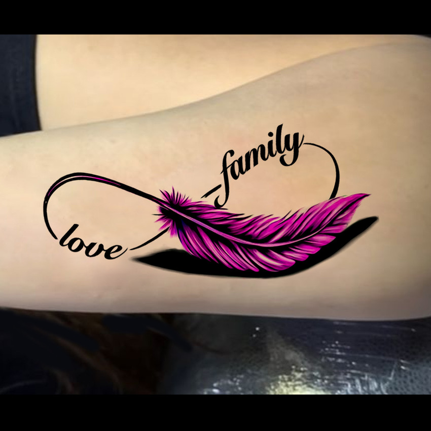 Infinity Family Feather Tattoo Infinity Tattoo Ideas And Meanings By