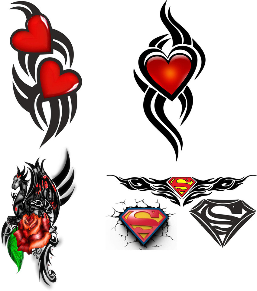 Tribal Superman Symbol Tattoo
