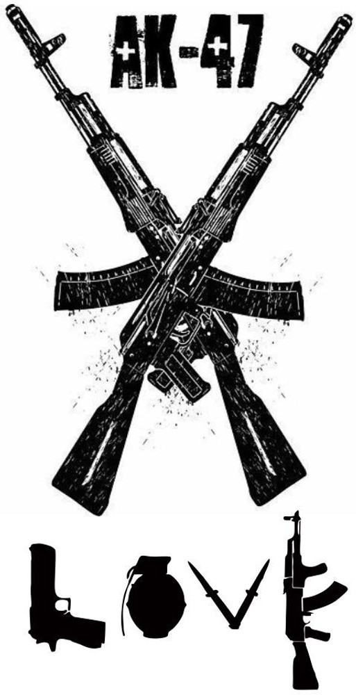 Ak 47 Gun Tattoo Designs