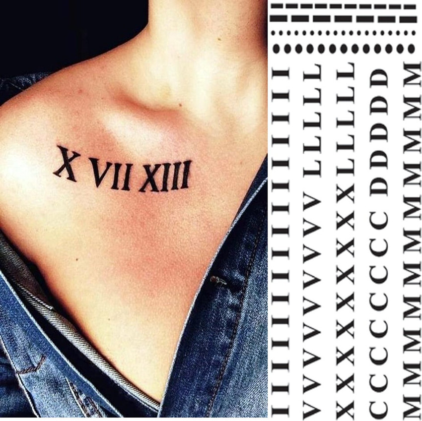 Roman Alphabet Tattoo