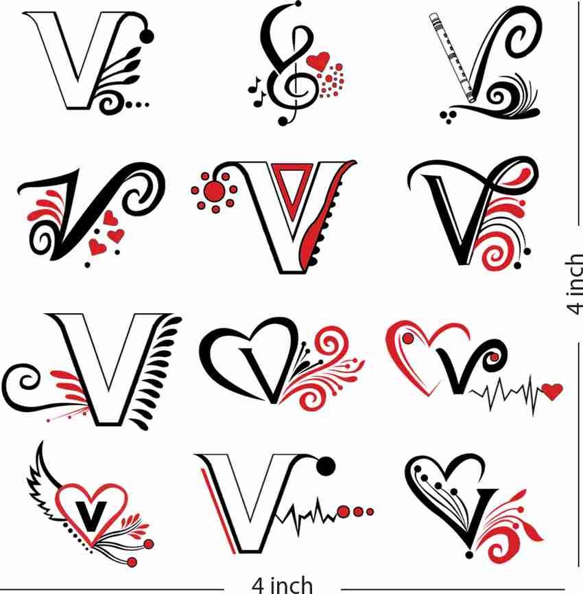 V Letter Design