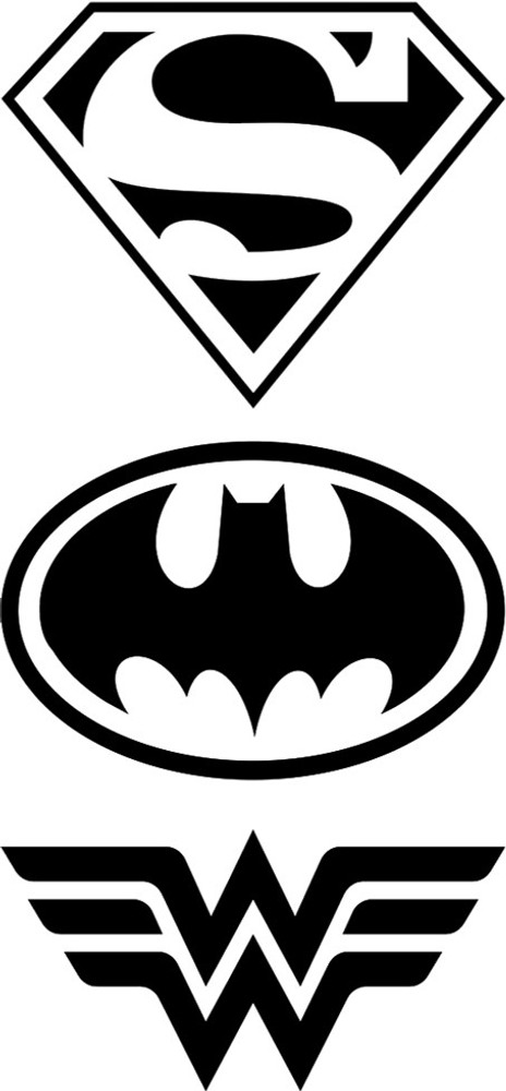 Black And White Superhero Logos
