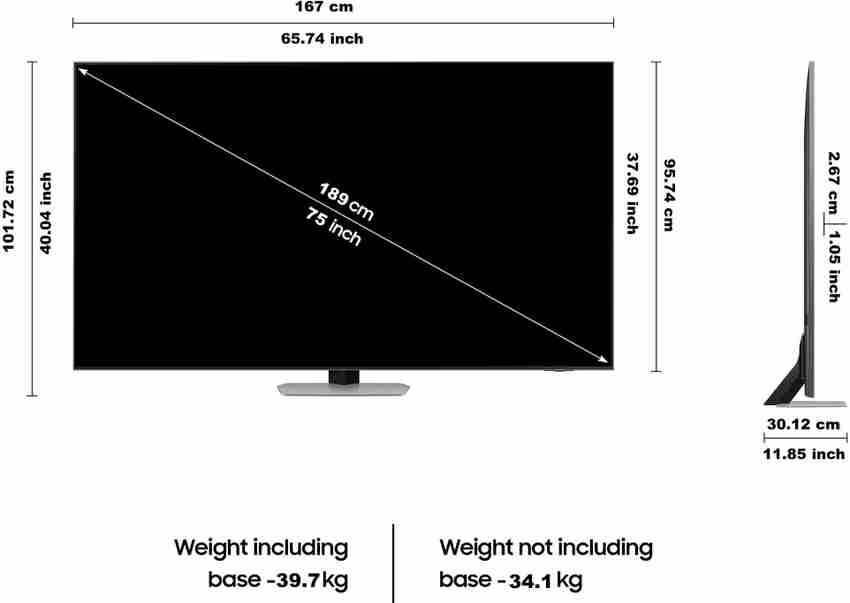 SAMSUNG Neo QLED 189 cm 75 inch QLED Ultra HD 4K Smart Tizen TV Online at best Prices In India