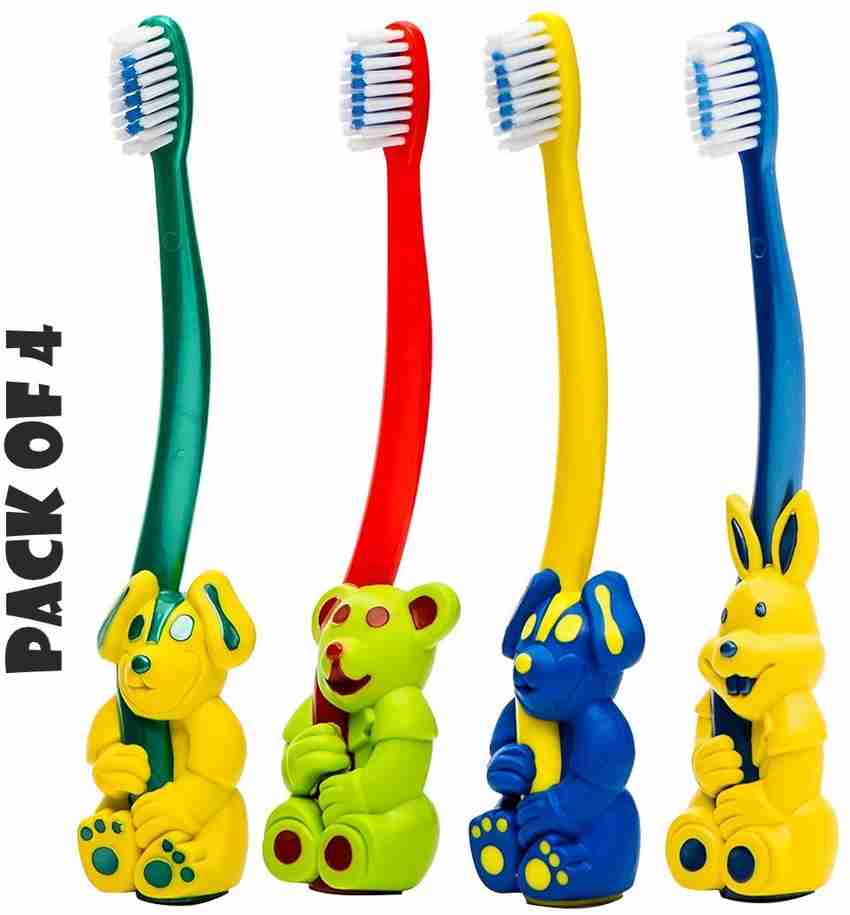 Enorme Kids BPA Free Soft Bristles Animal Shaped Tooth Brush Pack of 4 Soft Toothbrush Buy Baby Care Products in India Flipkart