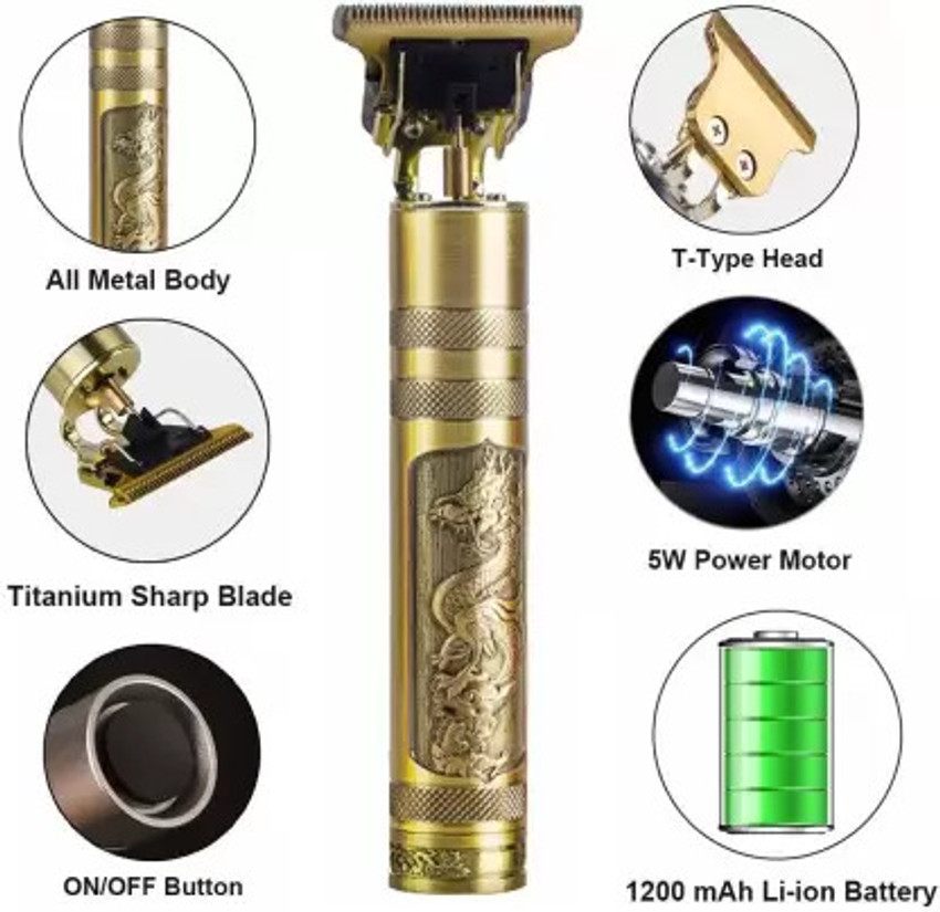 HOOME beard trimmer men hair trimmer men clean shave trimmer men Fully Waterproof Trimmer 120 min Runtime 4 Length Settings