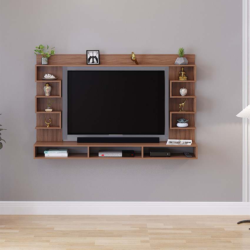 FURNEASER Cabiar Wall Mount Tv Unit Set Top Box Stand Rack Shelf Engineered Wood TV Entertainment Unit Price in India Buy FURNEASER Cabiar Wall Mount Tv Unit Set Top Box Stand
