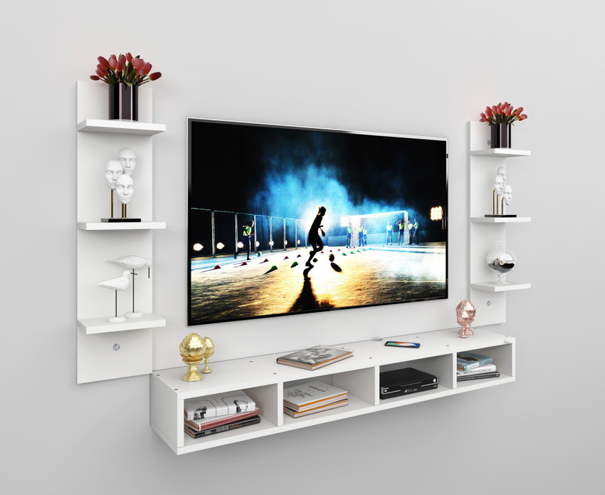 Side shelves for tv stand store