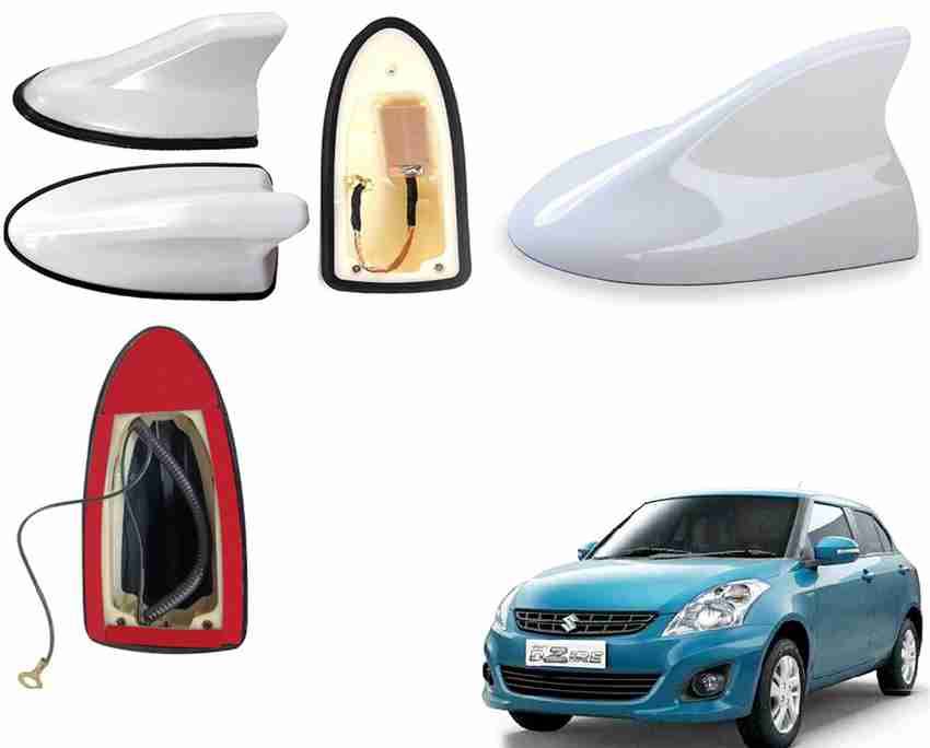 Automotive Prist Shark Fin Car Antenna Roof Aerial for Maruti Suzuki Swift Dzire Type 2 White Whip Vehicle Antenna Price in India Buy Automotive Prist Shark Fin Car Antenna Roof Aerial for