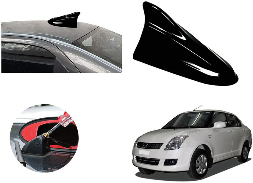 Automotive Prist Shark Fin Car Antenna Roof Aerial for Maruti Suzuki Swift Dzire old Black Whip Vehicle Antenna Price in India Buy Automotive Prist Shark Fin Car Antenna Roof Aerial