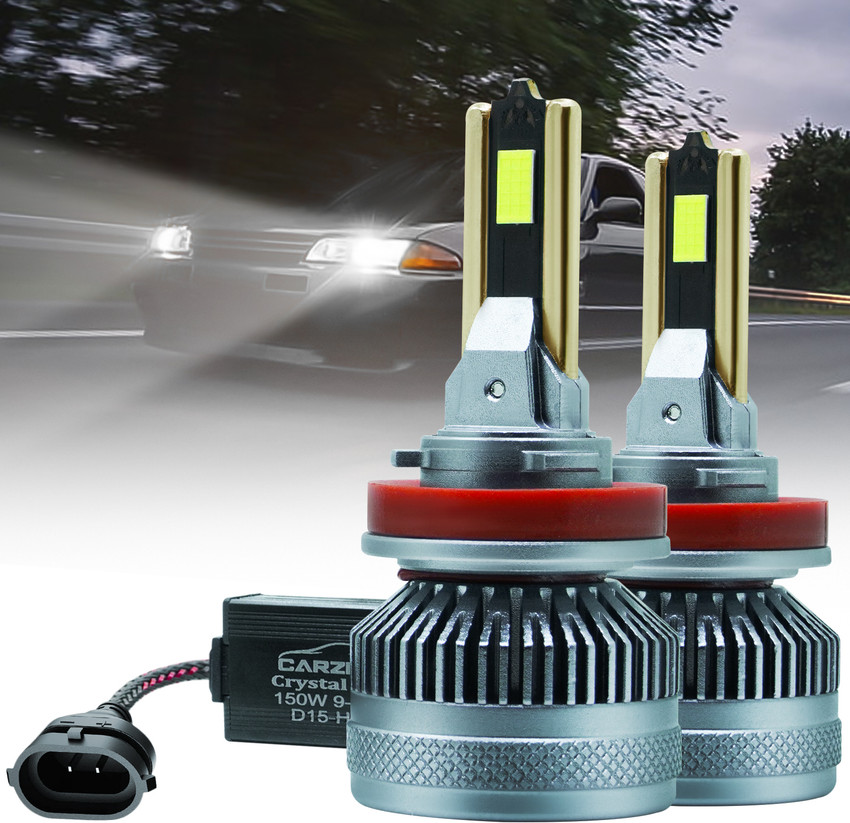 CARZEX High Power H8 Led Car Headlight Bulb 150W 12 000Lm 6000K Set of 2 H8 Headlight Car LED 12 V 150 W Price in India Buy CARZEX High Power H8 Led Car Headlight Bulb 150W 12 000Lm 6000K