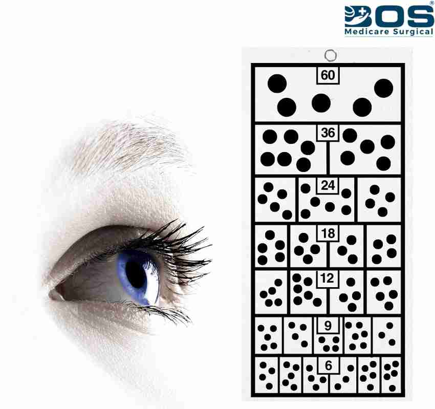 Dot Eye Exam Chart Eye Chart, Snellen Eye Chart, Wall Chart, Snellen