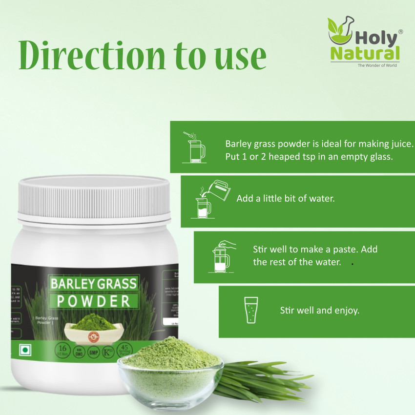 how to prepare barley grass juice powder