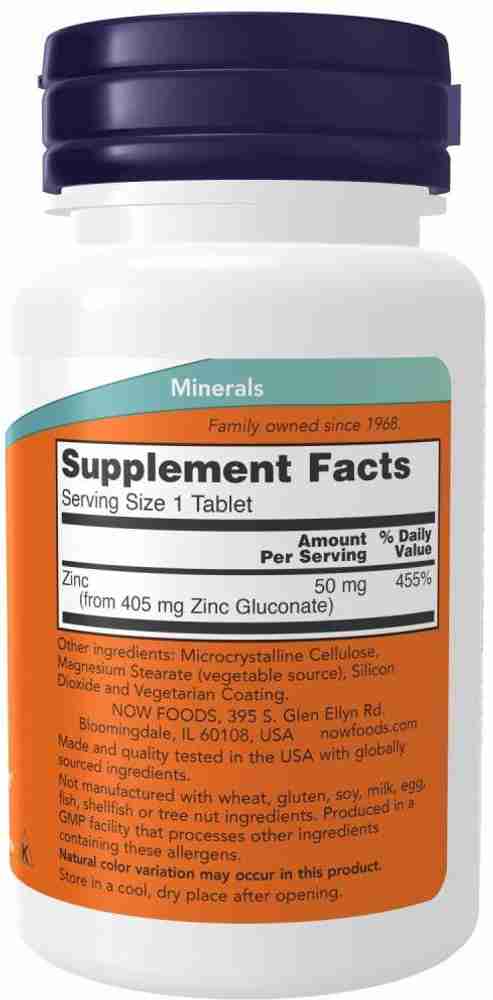 Zinc 50 Mg Chelated Zinc Gluconate 100 Tablets Zinc Tablets | New Leaf