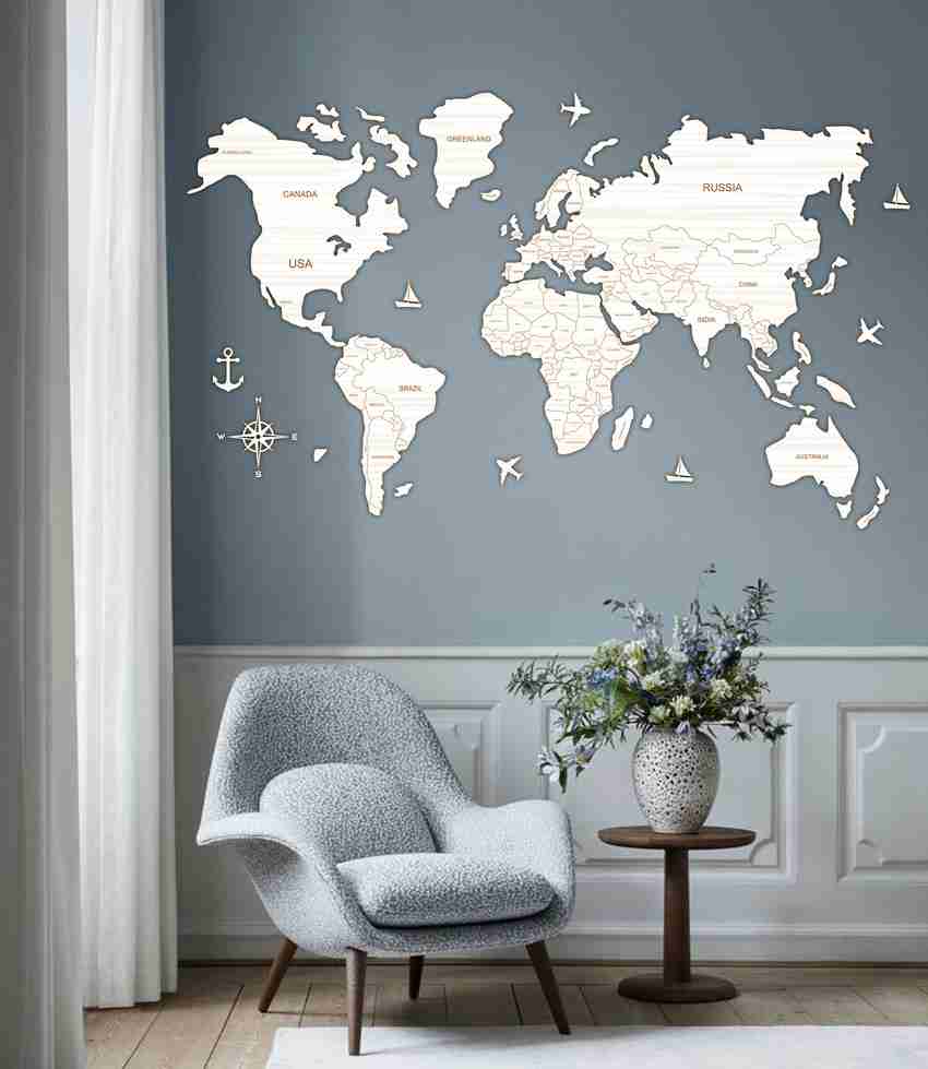 World map wall decor store