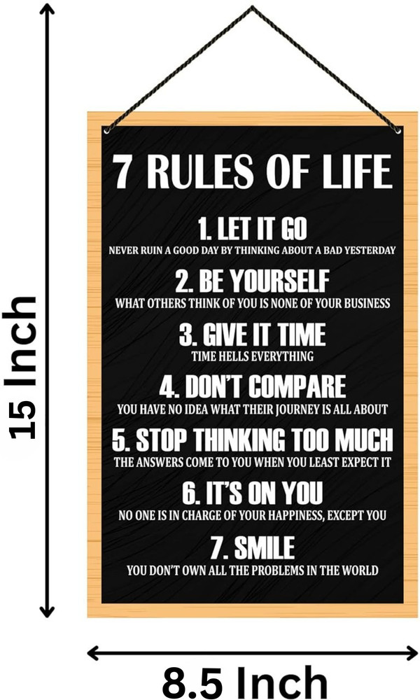 Rule Of Life Quotes Rules Of Life Inspirational Wall Art Motivational