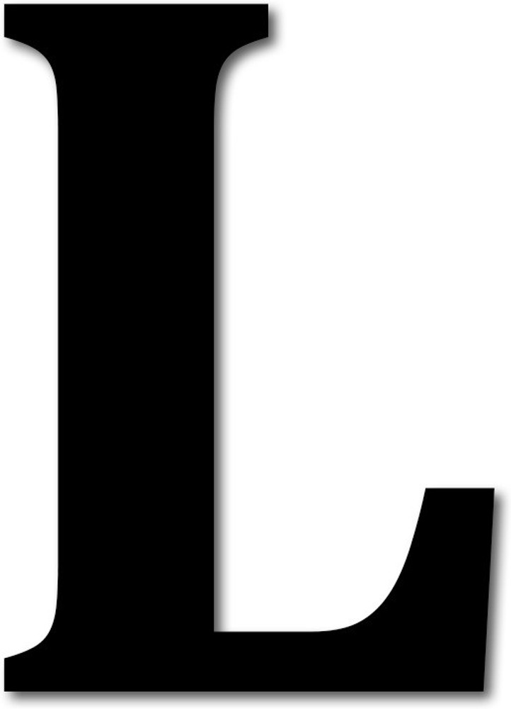 The Letter L In Black And White