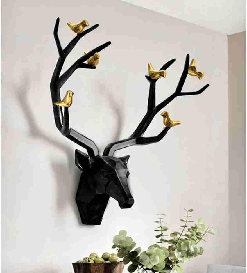 Zove Metal Wall Mounted Deer Head Wall Art Decor Hanging for Home Price in India Buy Zove Metal Wall Mounted Deer Head Wall Art Decor Hanging for Home online at Flipkart