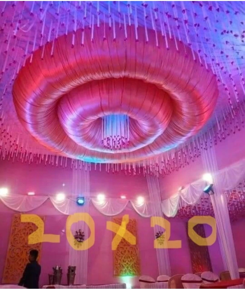 Ribbon Ceiling Decorations Installing Ceiling Drapes: A Beginner's