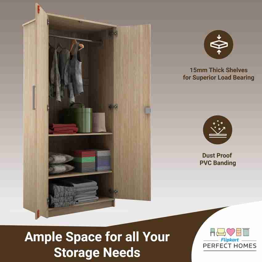 Flipkart Perfect Homes Julian Engineered Wood 2 Door Wardrobe