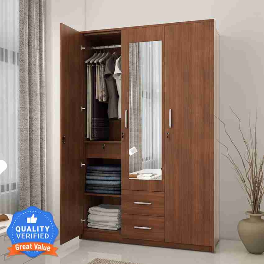 Engineered wood 3 door wardrobe store