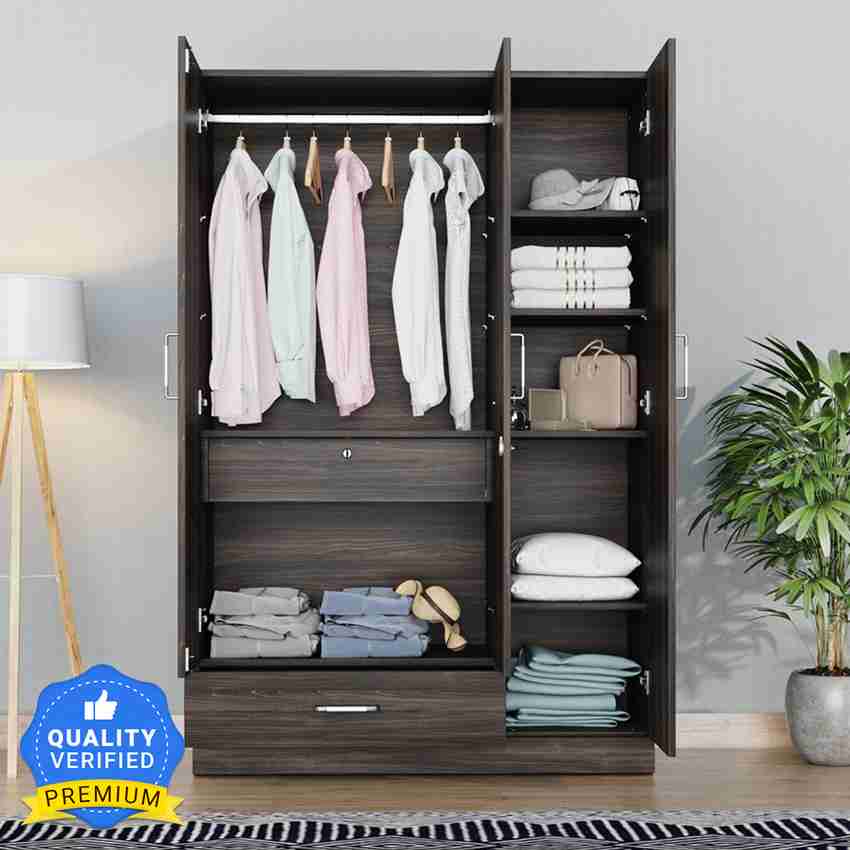 Wakefit 3 door wardrobe with drawer store