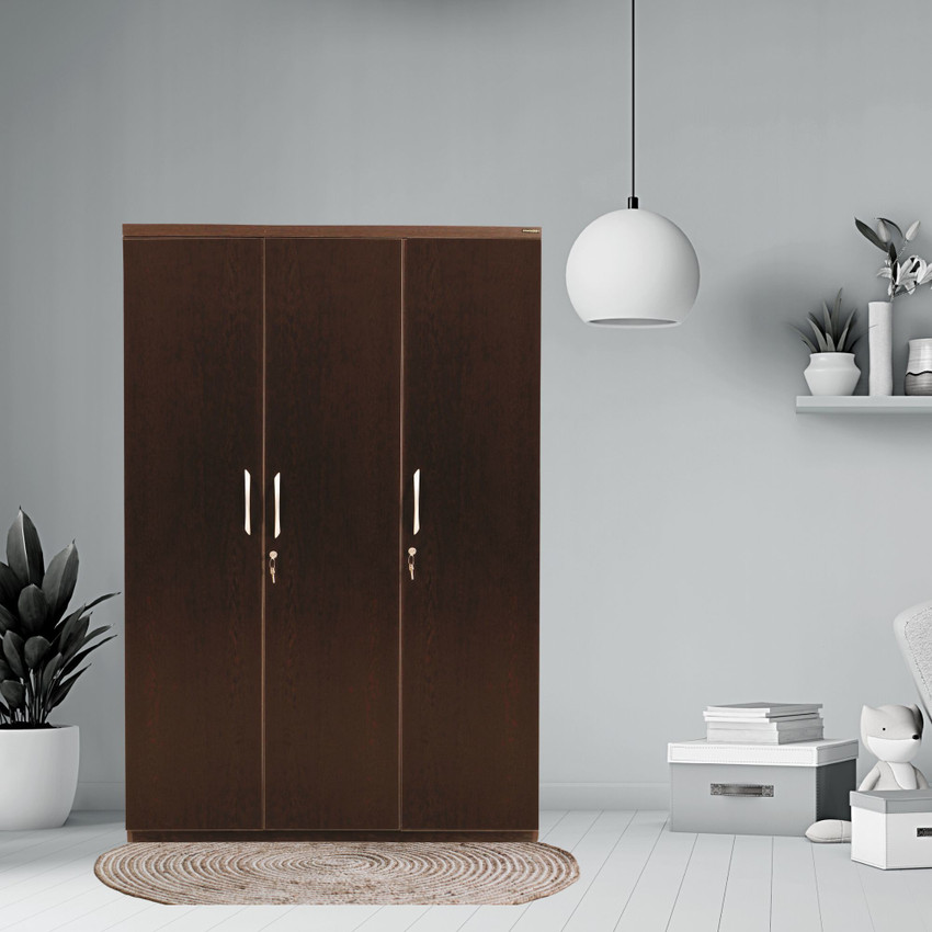 zione Silverline 4 Door Wood Finish Almirah in Walnut Finish in MDF Premium Engineered Wood 2 Door Almirah Price in India Buy zione Silverline 4 Door Wood Finish Almirah in Walnut