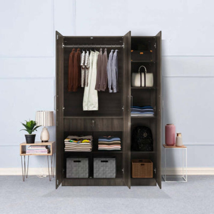 Lakdi Solid Wood 3 Door Wardrobe Price in India Buy Lakdi Solid Wood 3 Door Wardrobe online at Flipkart