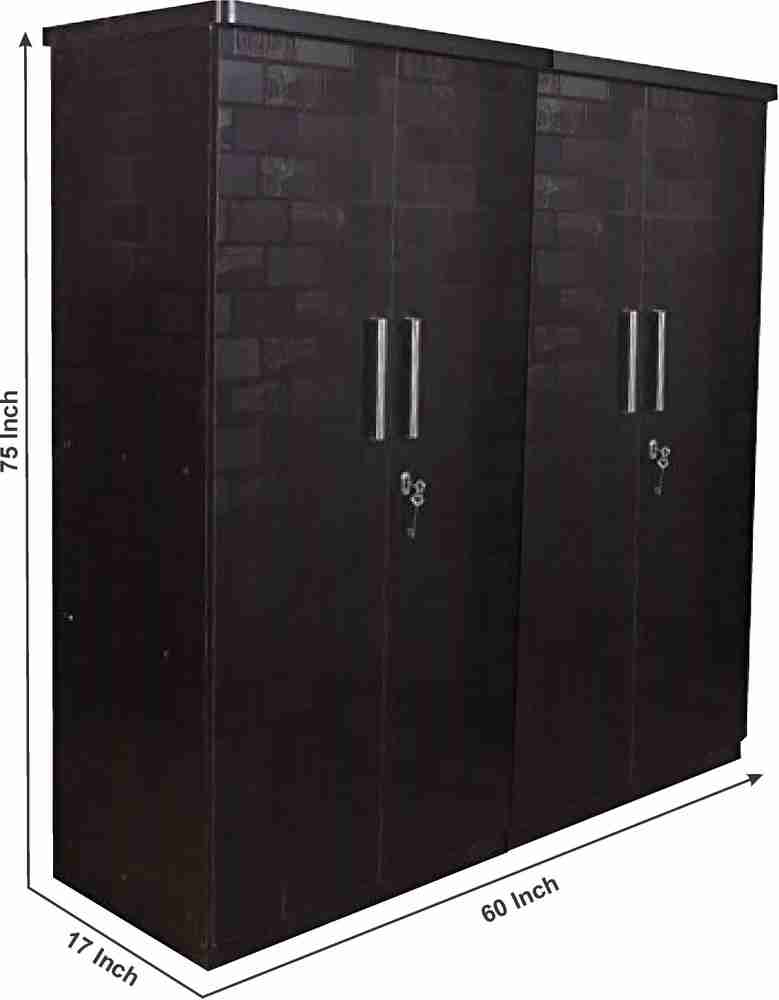 CASPIAN Wooden Almirah for Clothes and Stacking space Home Furniture Storage Engineered Wood 4 Door Wardrobe Price in India Buy CASPIAN Wooden Almirah for Clothes and Stacking space Home Furniture S...