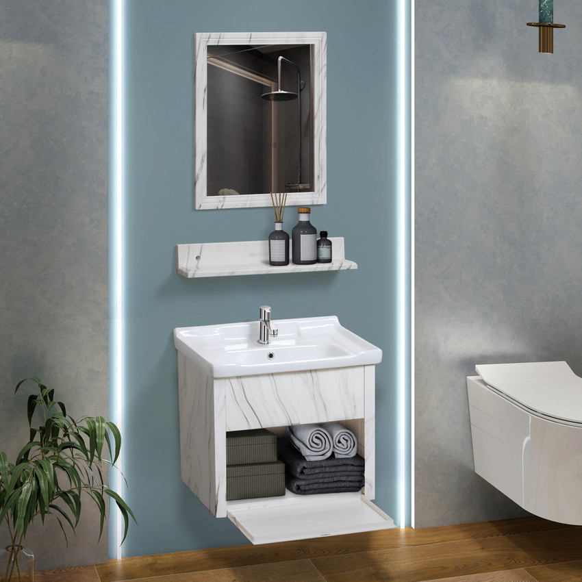 Vanity bathroom set with mirror store
