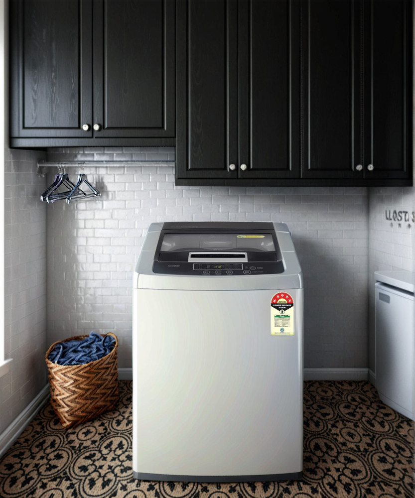 LG 8 kg 5 Star with Smart Inverter Technology TurboDrum and Smart Diagnosis Fully Automatic Top Load Washing Machine Silver