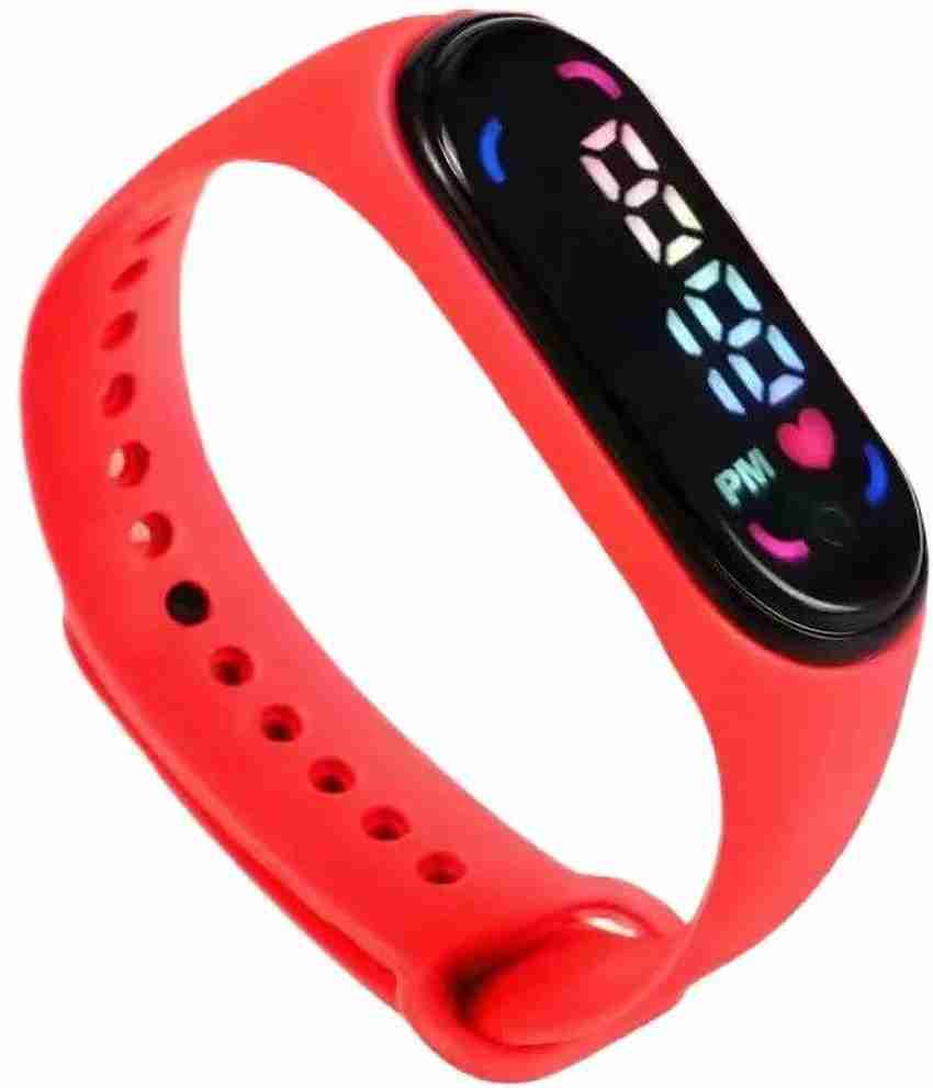 Digital led bracelet watch black store