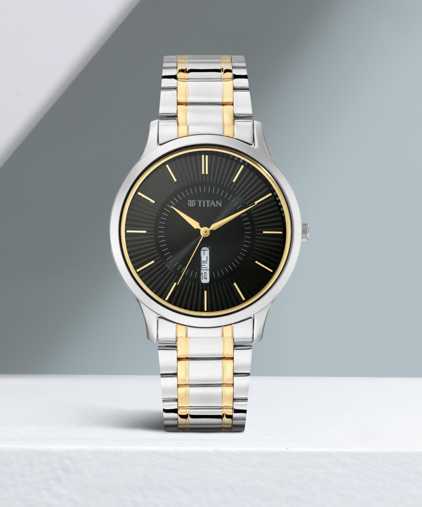 Titan Dark Brown Dial Analog Watch With Date Function For, 50% OFF