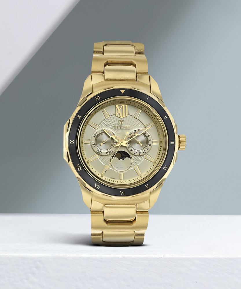 Golden Sports Watch In Blue Dial For Gents #fullpackage, 41% OFF