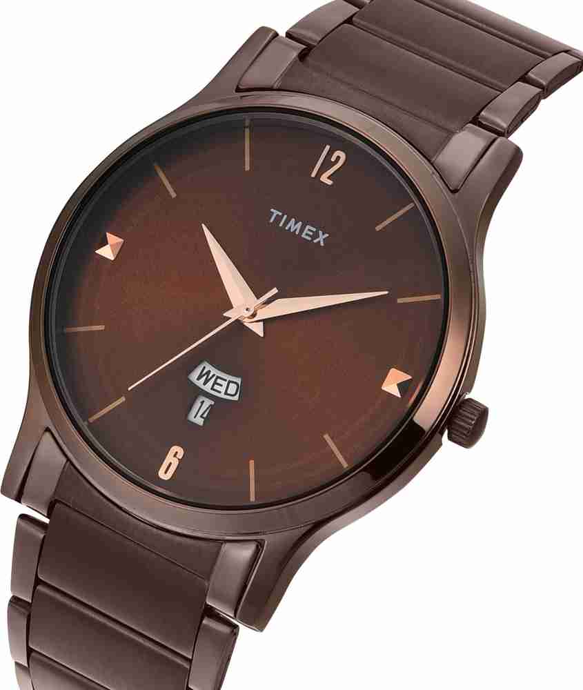 Timex Ti002b10100 Brown Leather Analog Watch Price In TIMEX Watches