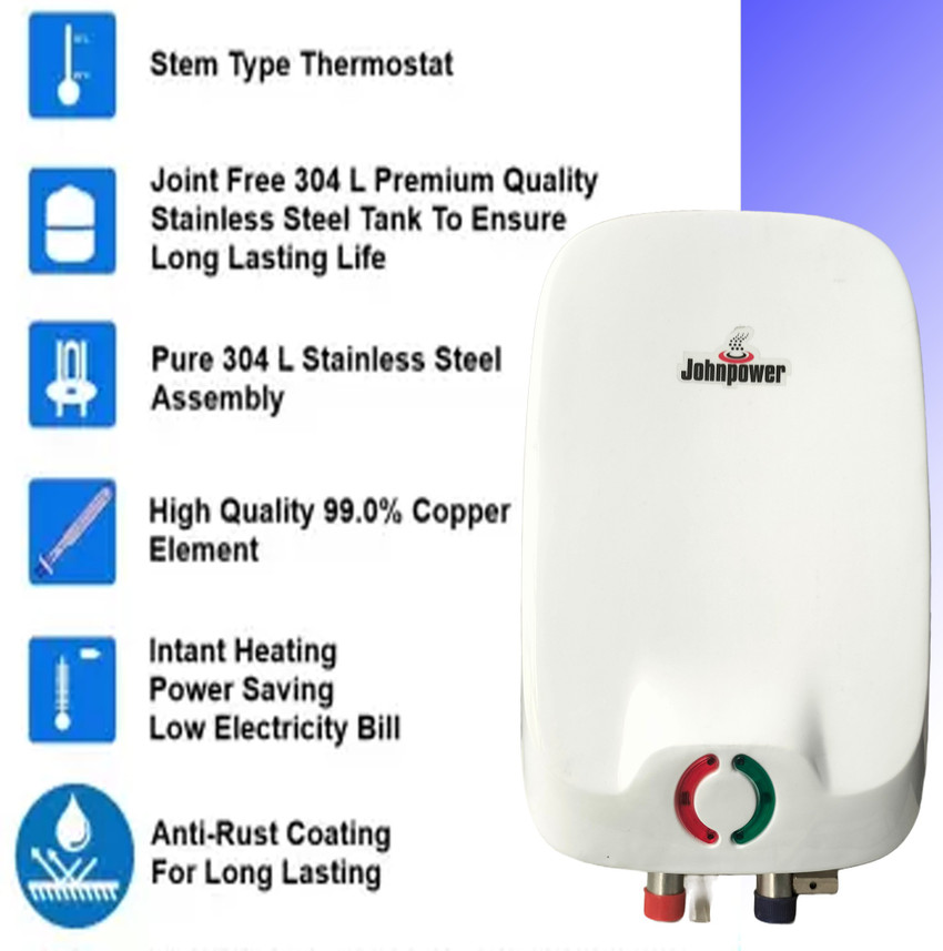 AO Smith EWS-3 Glass Lined Litre Instant Water Heater, 57% OFF