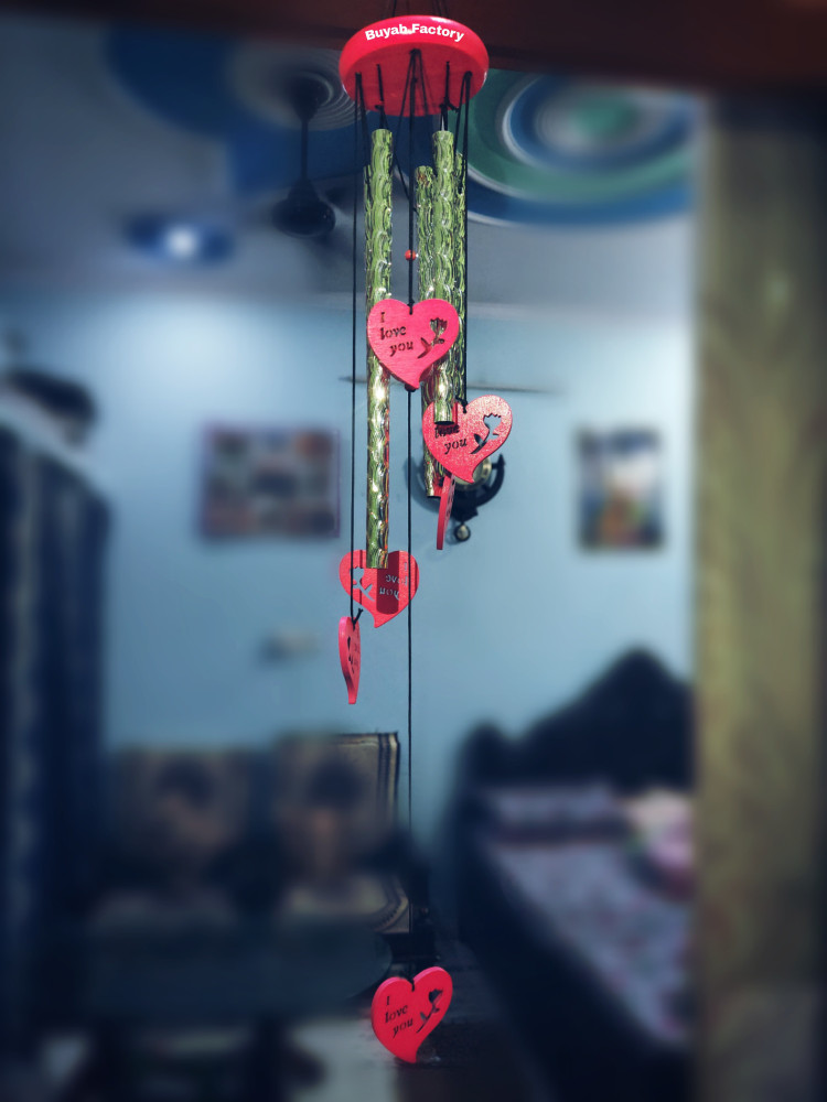 Heart Shaped Wind Chimes Design